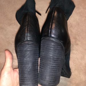 Sam Edelman | Shoes | Sam Edelman Black Suede Leather Heeled Booties 65 ...
